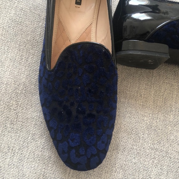 Giorgio Armani | Shoes | Giorgio Armani Black And Blue Leopard Flats ...